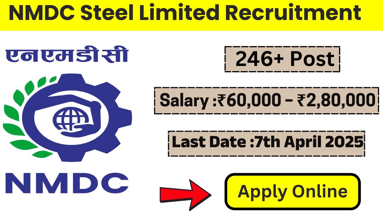 NMDC Steel Limited Recruitment 2025 Notification Out , Apply Online for 246+ Posts - haryana Job ...